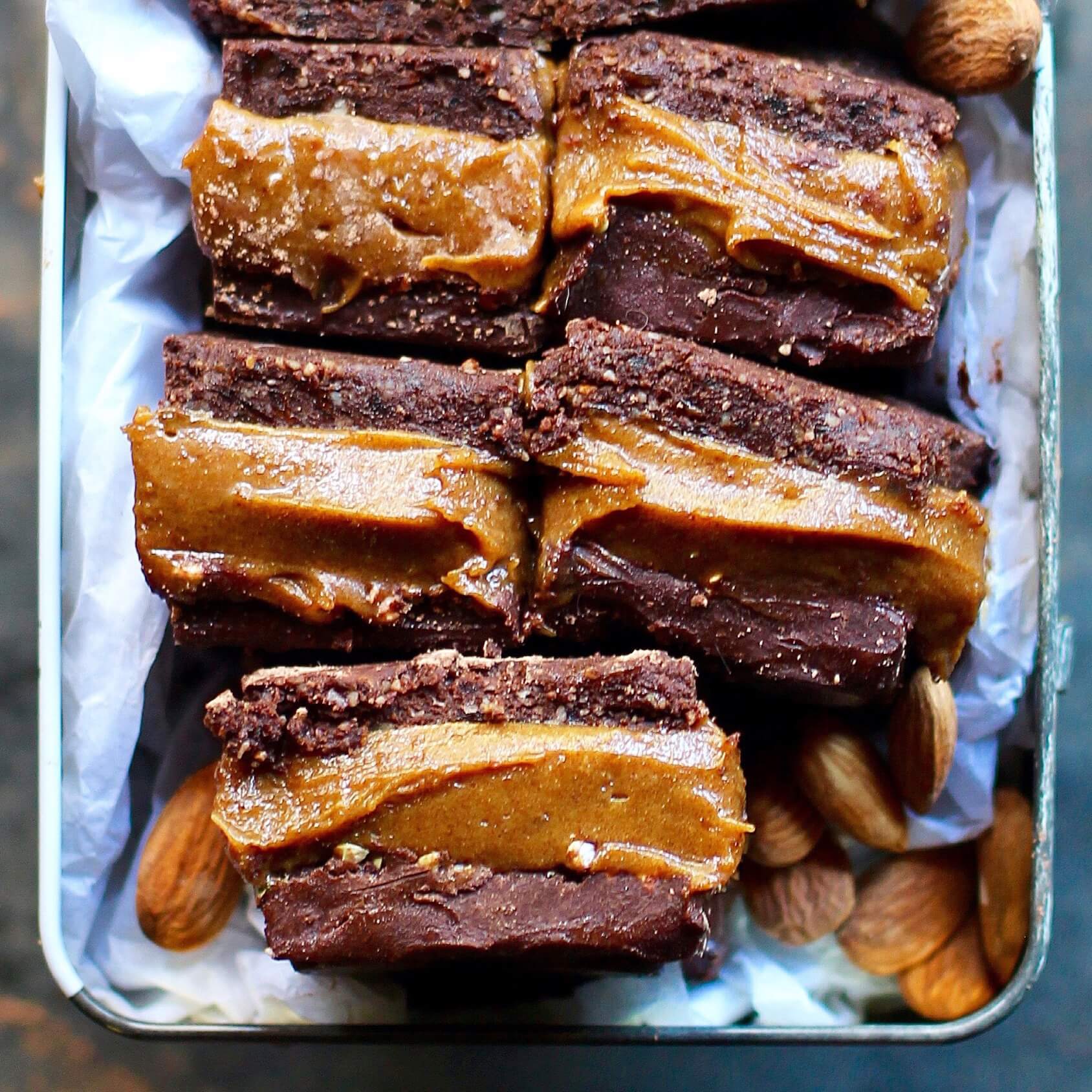 GOOEY CASHEW CARAMEL SLICE | The Source Bulk Foods