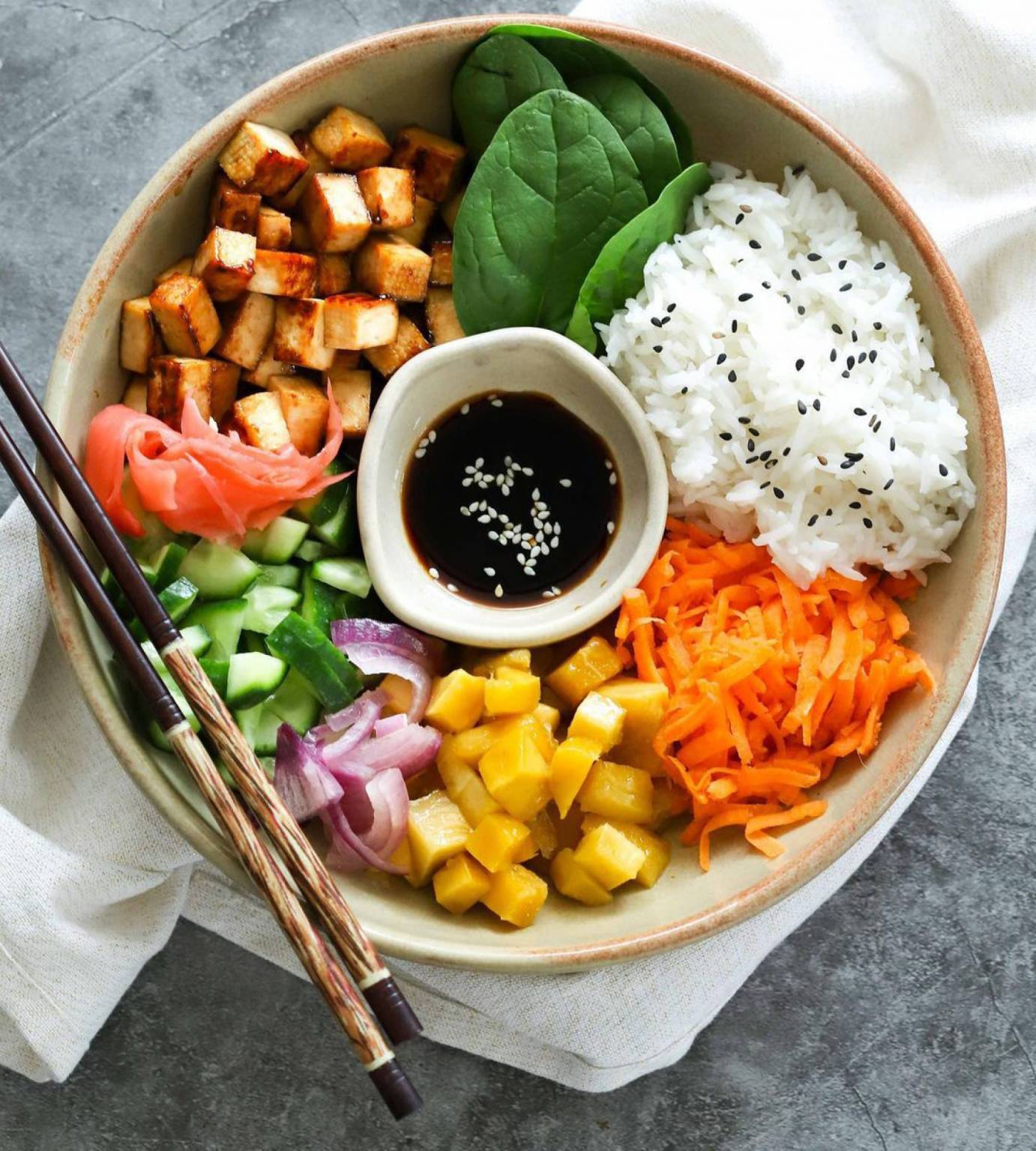 Tofu Poke Bowl with Mango | The Source Bulk Foods